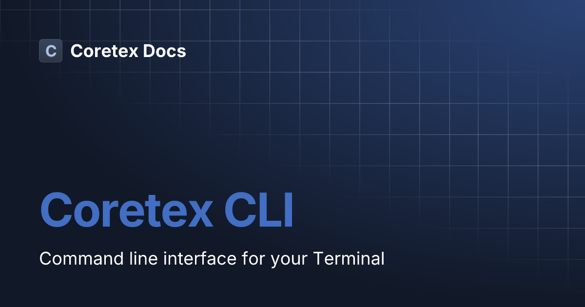 Coretex CLI | Coretex Docs